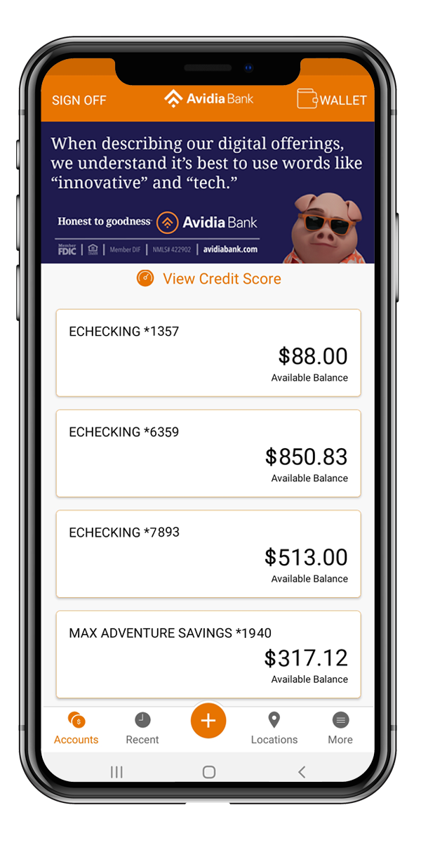 Mobile Banking - Avidia Bank