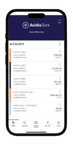 Mobile Banking - Avidia Bank